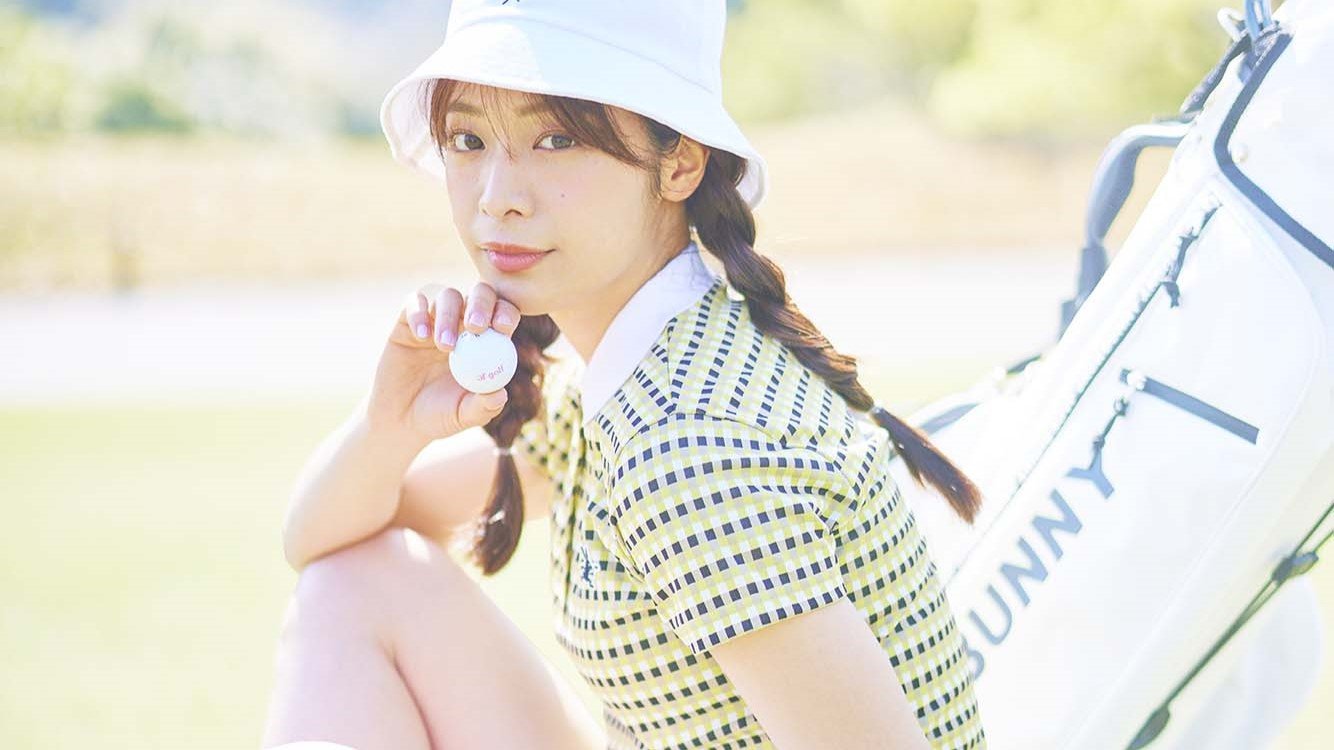 【ar golf】イエローのギンガムチェックがラウンドでお目立ち♡ ほどよいピタっと感で華奢見えも叶うポロ♡ | arweb（アールウェブ）