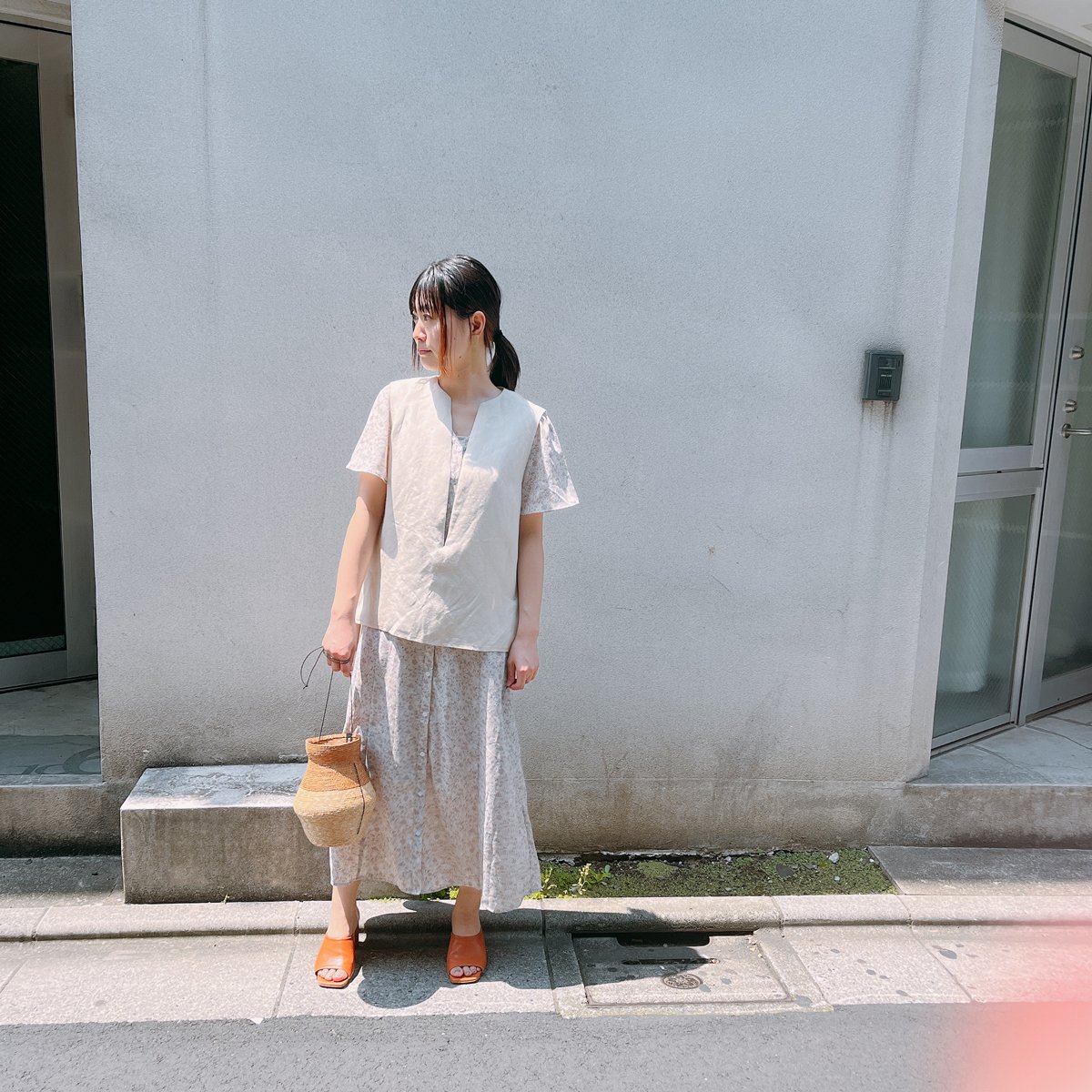 【画像・写真】 | 【GU￥2,490】ニュアンシーな花柄が大人顔なロングワンピを着こなし♡ | arweb（アールウェブ） | 大好きな人にモテるための髪型・メイク・ファッション情報満載！