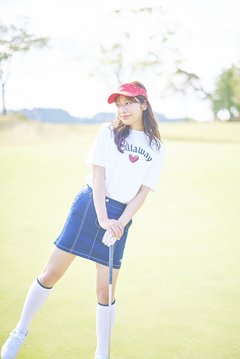 【画像・写真】 | 【ar golf】ゴルフコーデにデニムが新鮮！ 腰回りの痩せ見えも叶うカラーが嬉しいミニスカーと♡ | arweb（アールウェブ） | 大好きな人にモテるための髪型・メイク ...